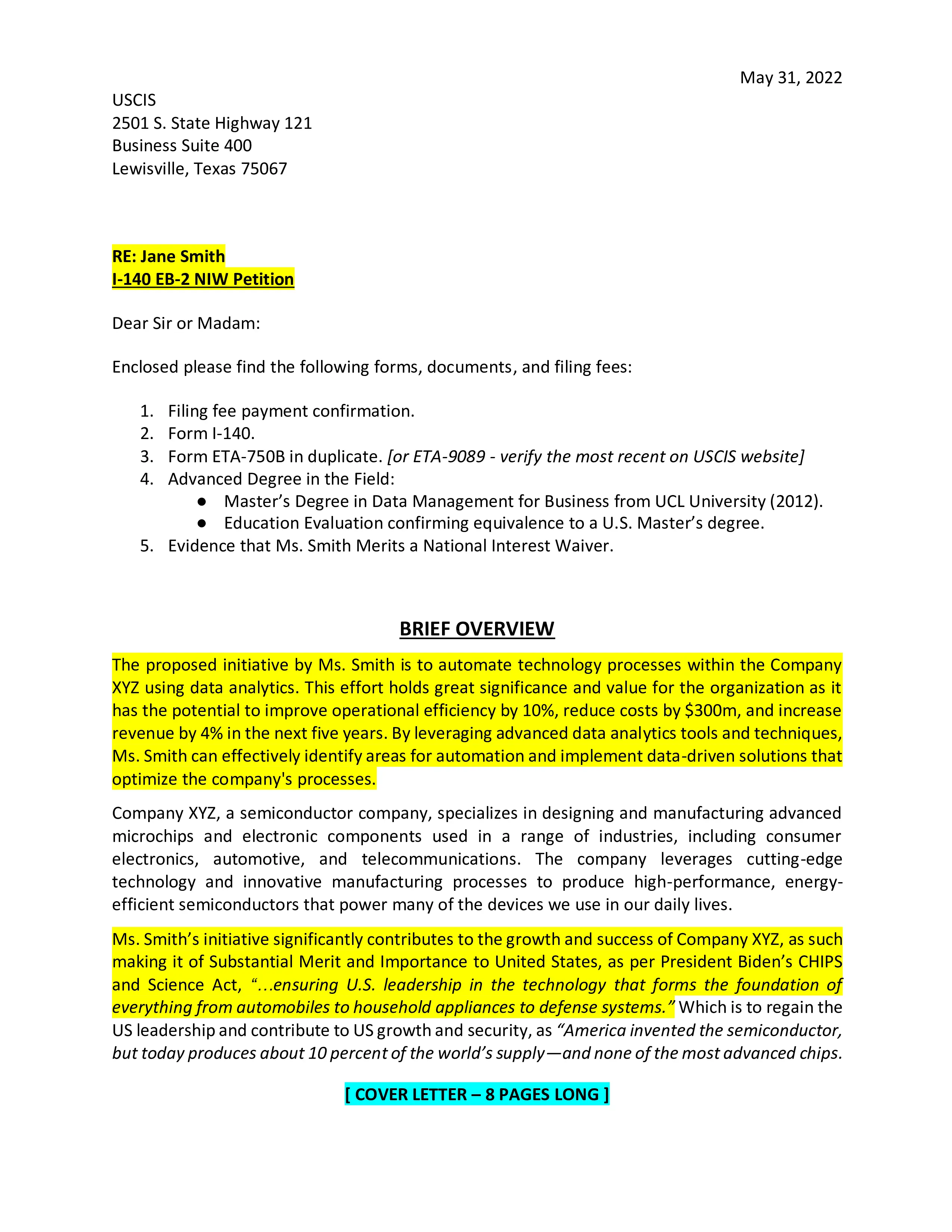 data analyst i140 sample